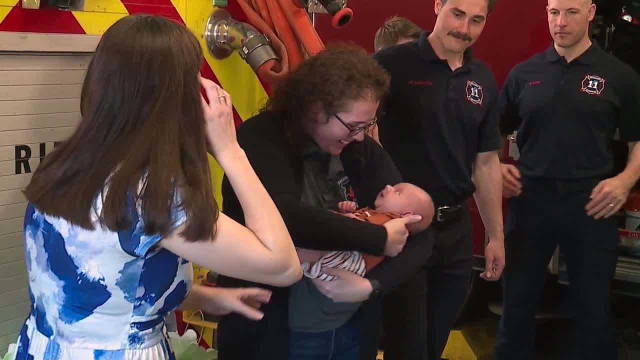 First responders reunited with baby they helped deliver – Fox 8 ...