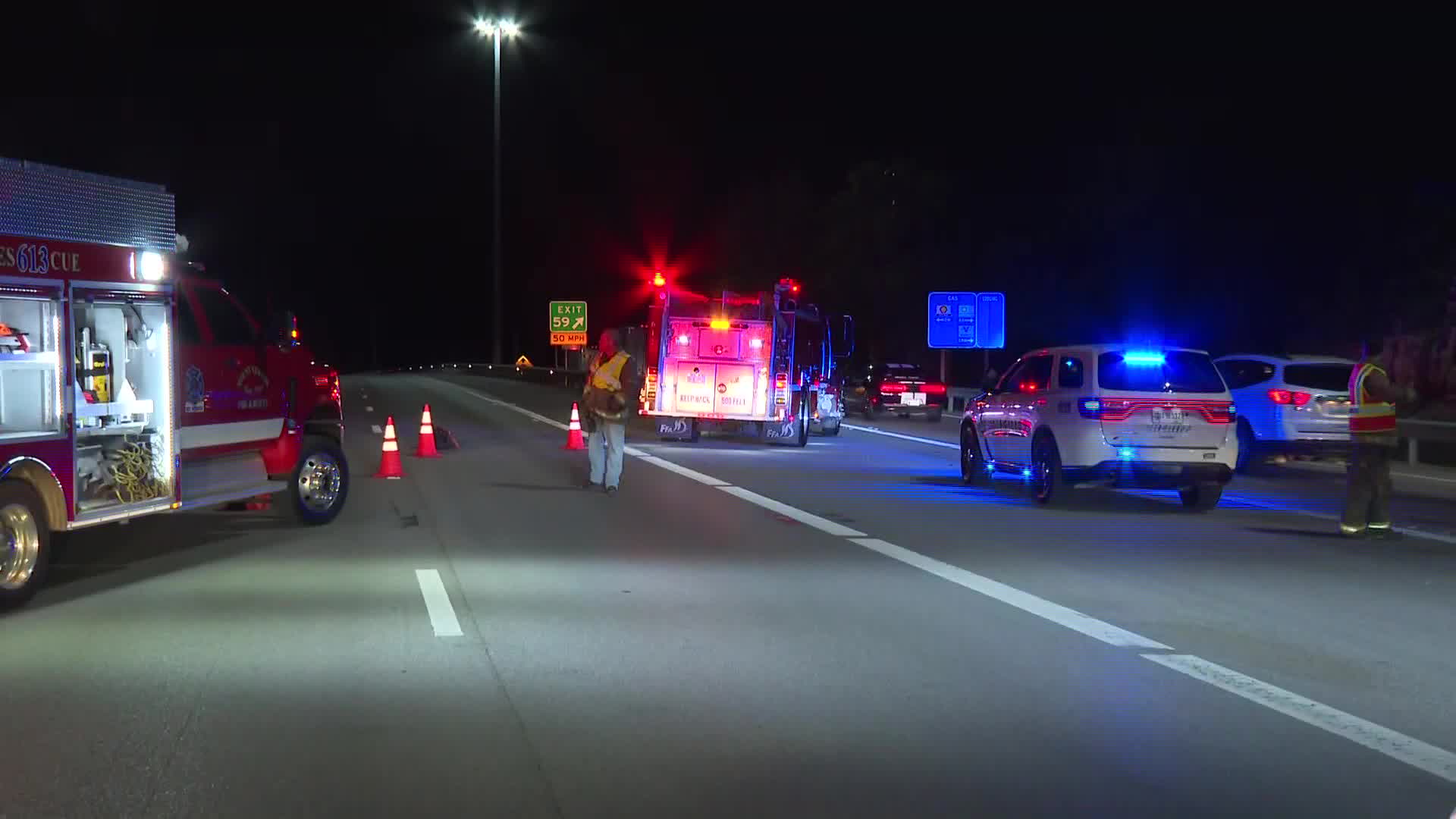 RAW VIDEO: Scene along I-75 at exit 59 in Kentucky (No audio) – CBS17.com