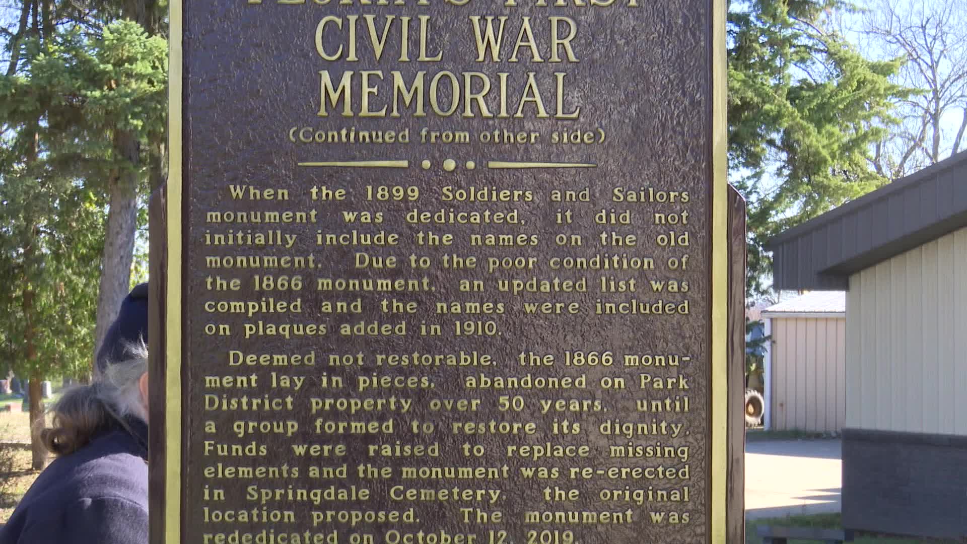 Springdale Cemetery receives an informational plaque for its Civil War ...