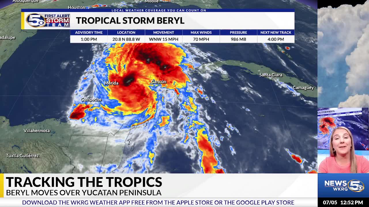 Beryl update Friday 1 PM – WKRG News 5