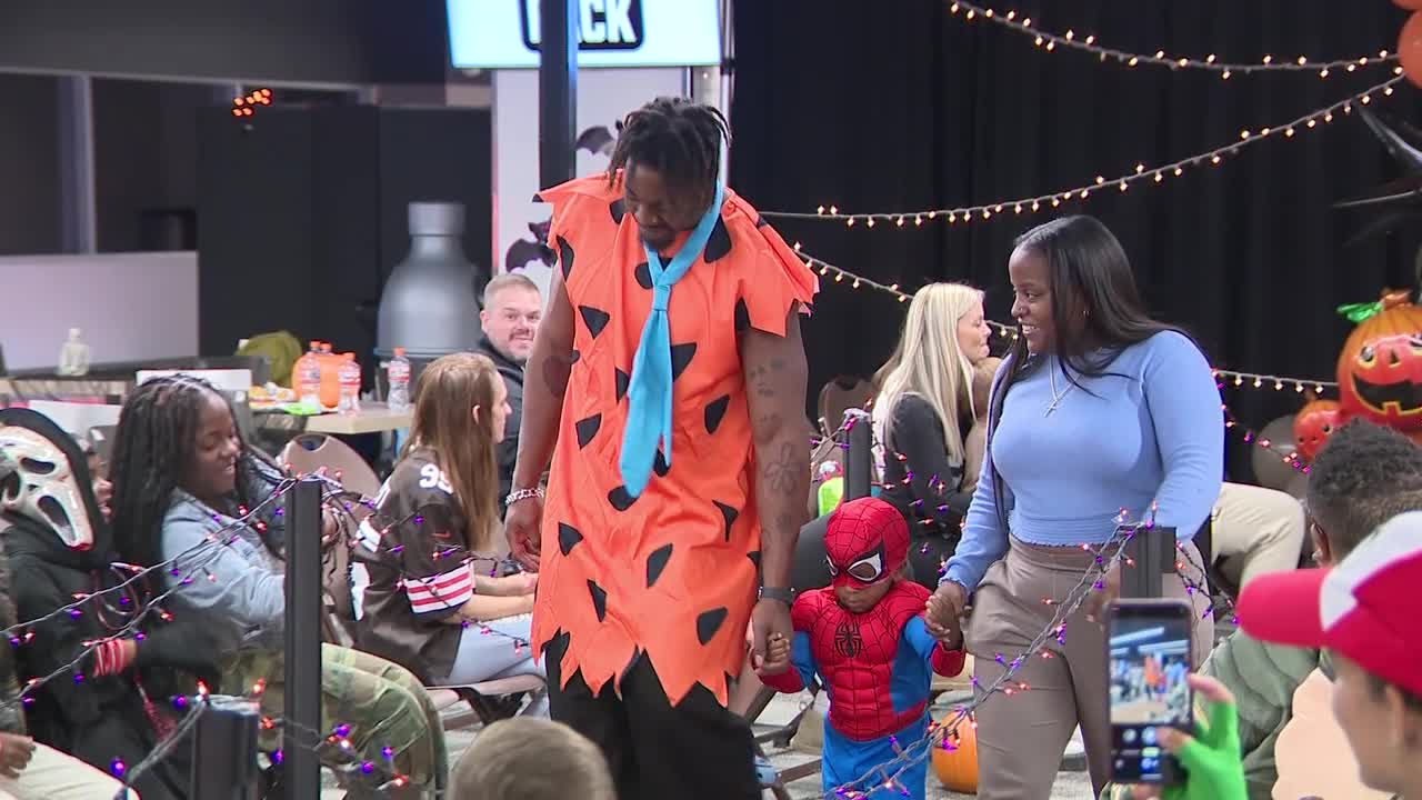 Children battling cancer show off Halloween costumes at Cleveland ...
