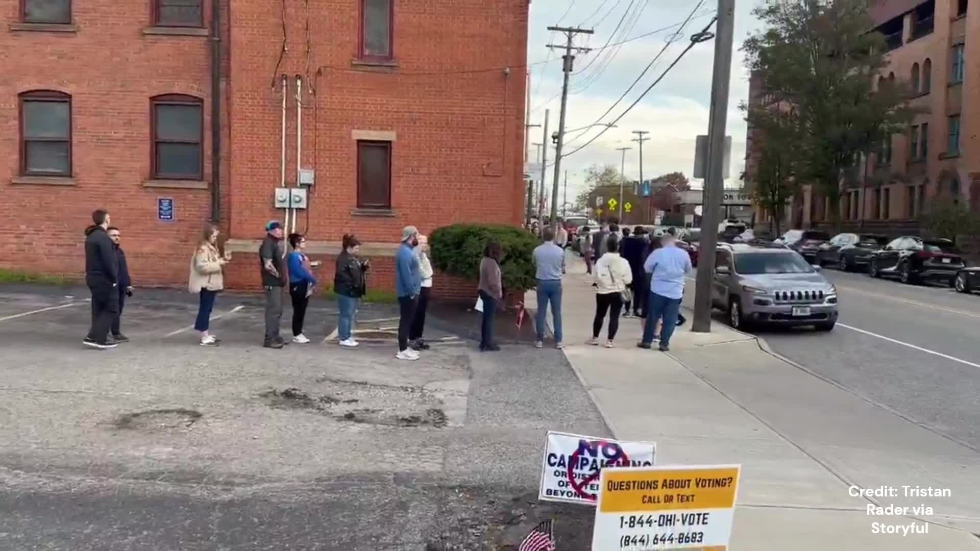 Cleveland voting lines (Credit: Tristan Rader via Storyful) – Fox 8 ...