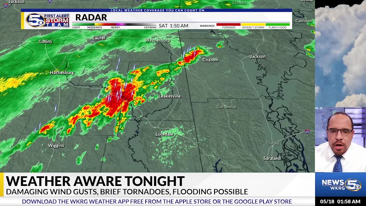 2 00 Am Sat Severe Weather Update Wkrg News 5