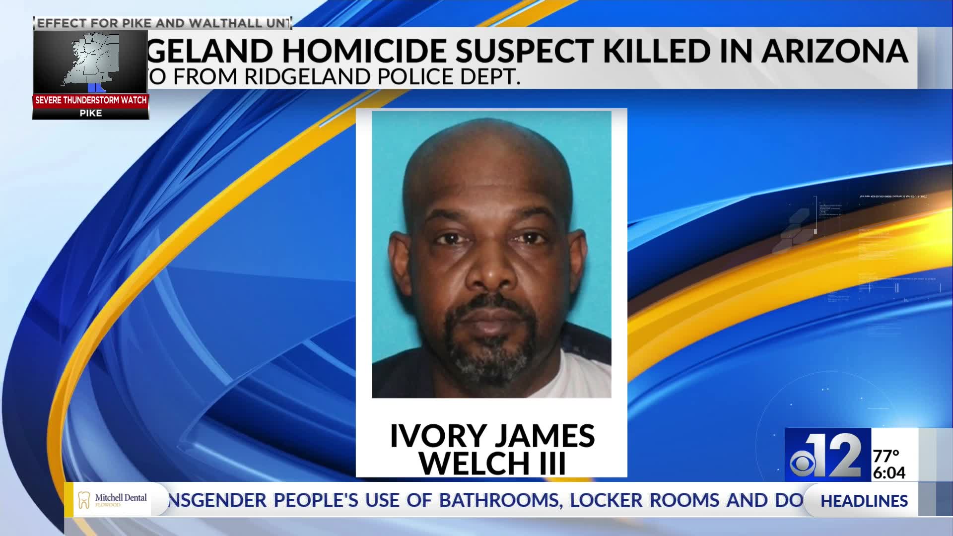 Ridgeland triple homicide suspect killed in Arizona gunfight – WJTV